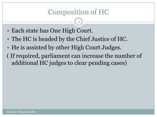 High courts and Subordinate courts | PDF