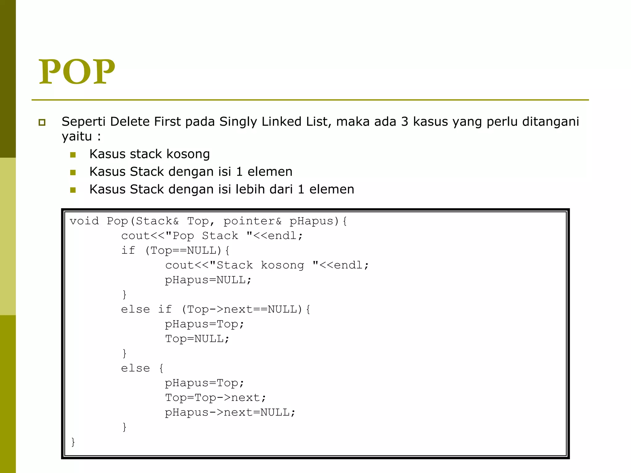 6. Stack (Struktur Data) | PDF