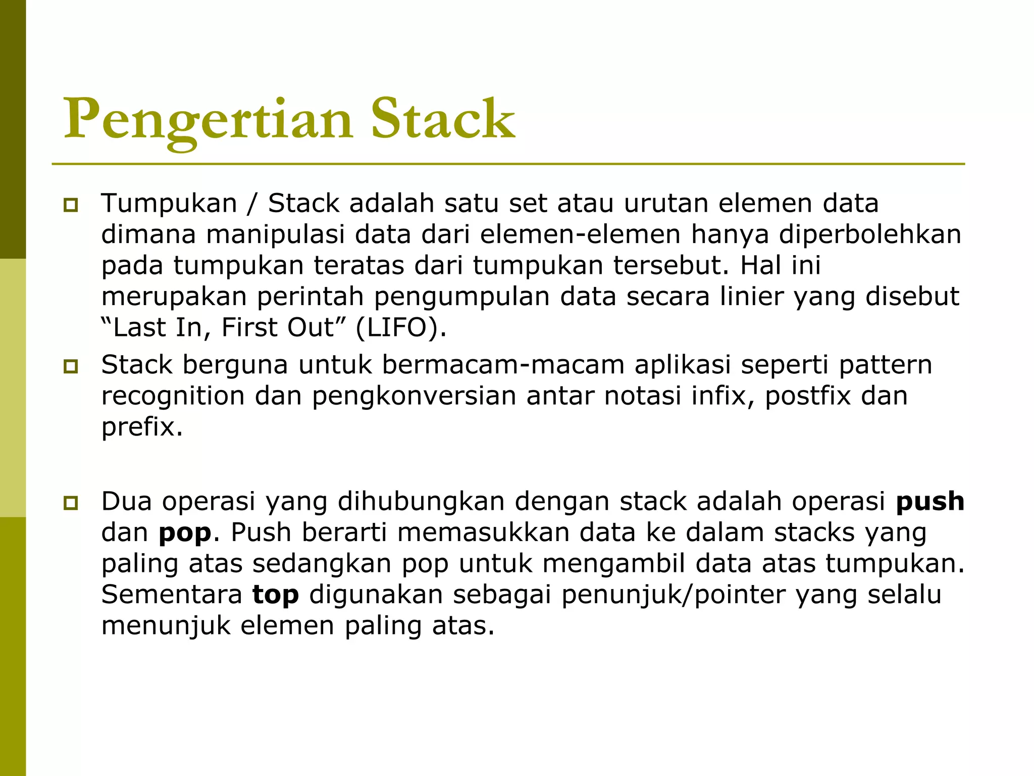 6. Stack (Struktur Data) | PDF