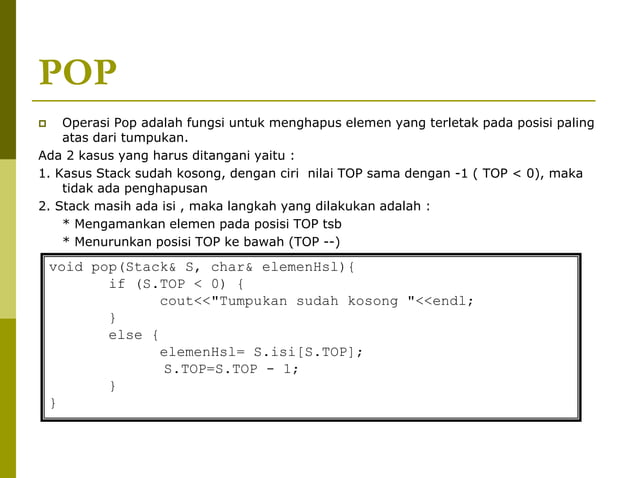 6. Stack (Struktur Data) | PDF