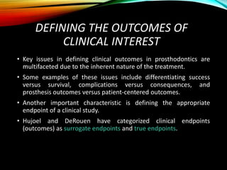 Evidence Based Prosthodontics | PPTX