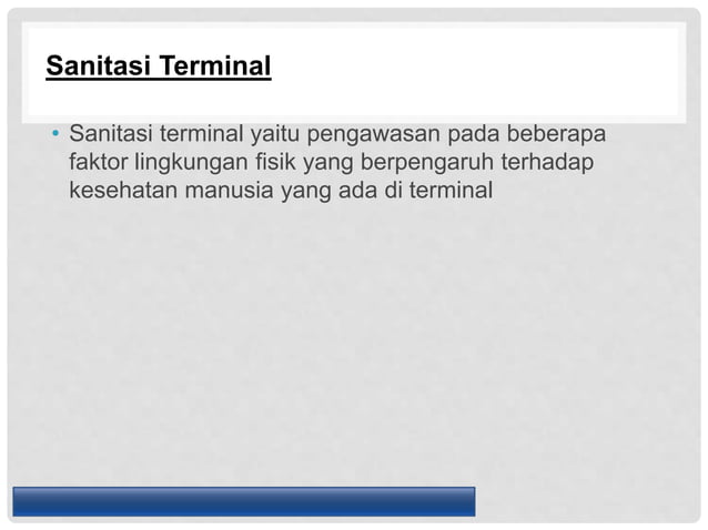 sanitasi lingkungan pariwisata | PPTX