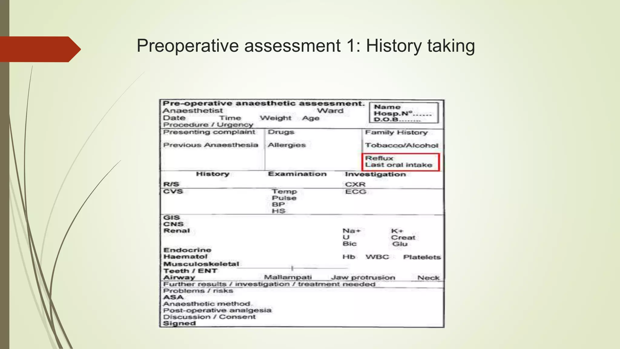 6.preoperative assessment | PPTX