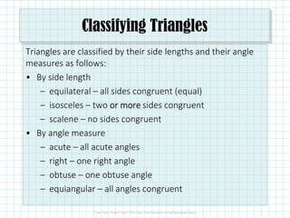 6.2 Classifying Triangles | PDF