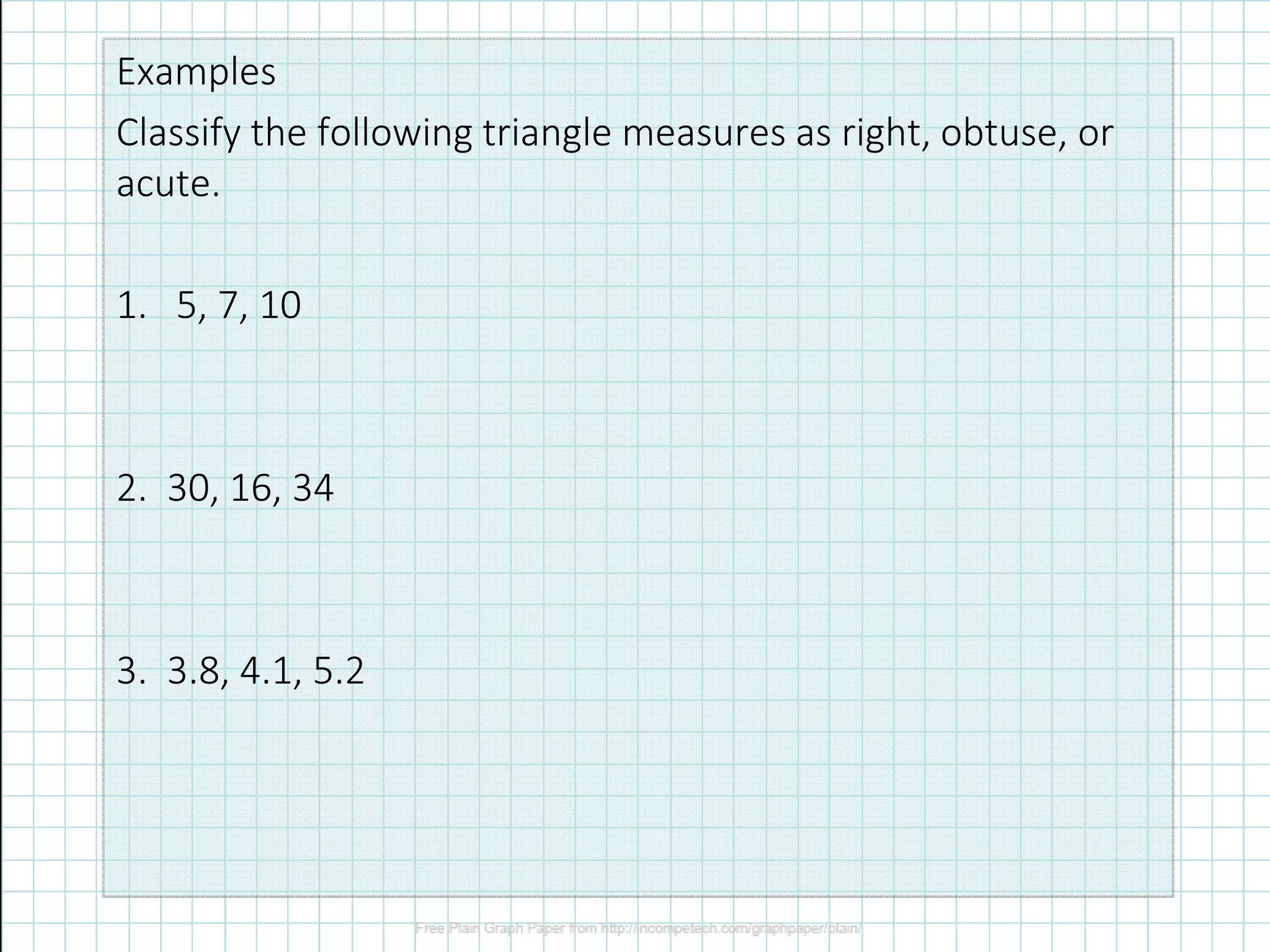 6.3 Classifying Triangles Using the Pythagorean Theorem | PDF