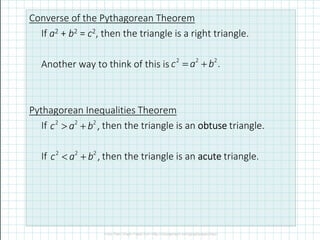 6.3 Classifying Triangles Using the Pythagorean Theorem | PDF