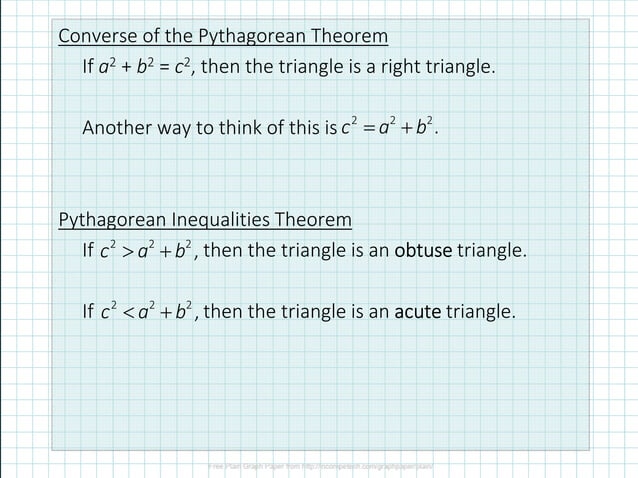 6.3 Classifying Triangles Using the Pythagorean Theorem | PDF