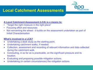 6. Local Catchment Assessment: guidance and further characterisation ...