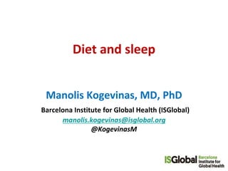6.3 Manolis Kogevinas | PPT