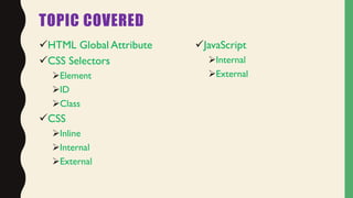 6.1 html lec 6 | PPT