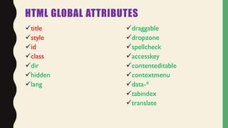 6.1 html lec 6 | PPT