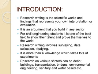 research on civil engineering | PPTX