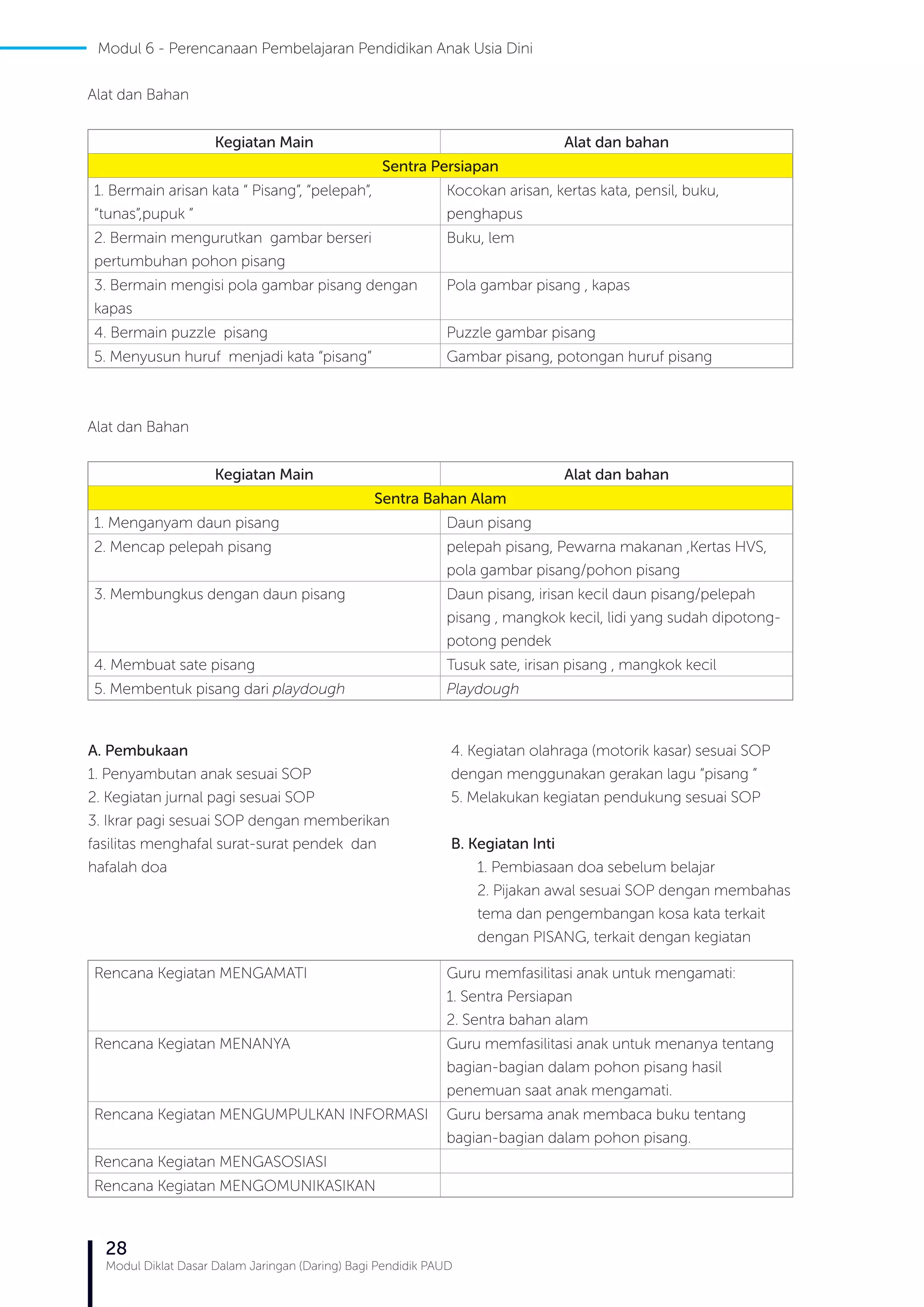 PERENCANAAN PEMBELAJARAN PAUD | PDF