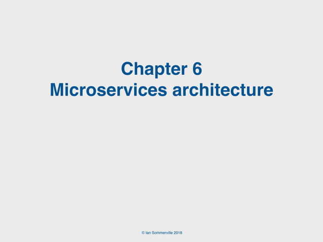 Engineering Software Products: 6. microservices architecture | PDF