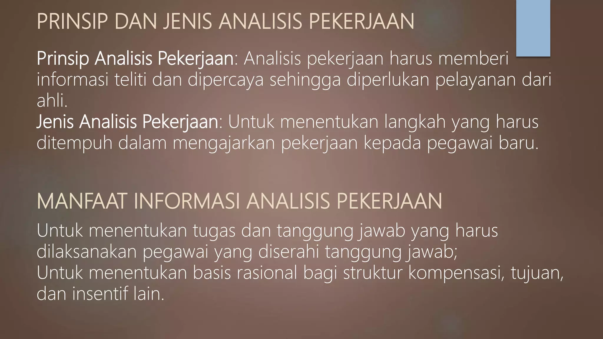 6.analisis dan rancangan pekerjaan 2 | PPTX