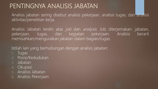 6.analisis dan rancangan pekerjaan 2 | PPTX