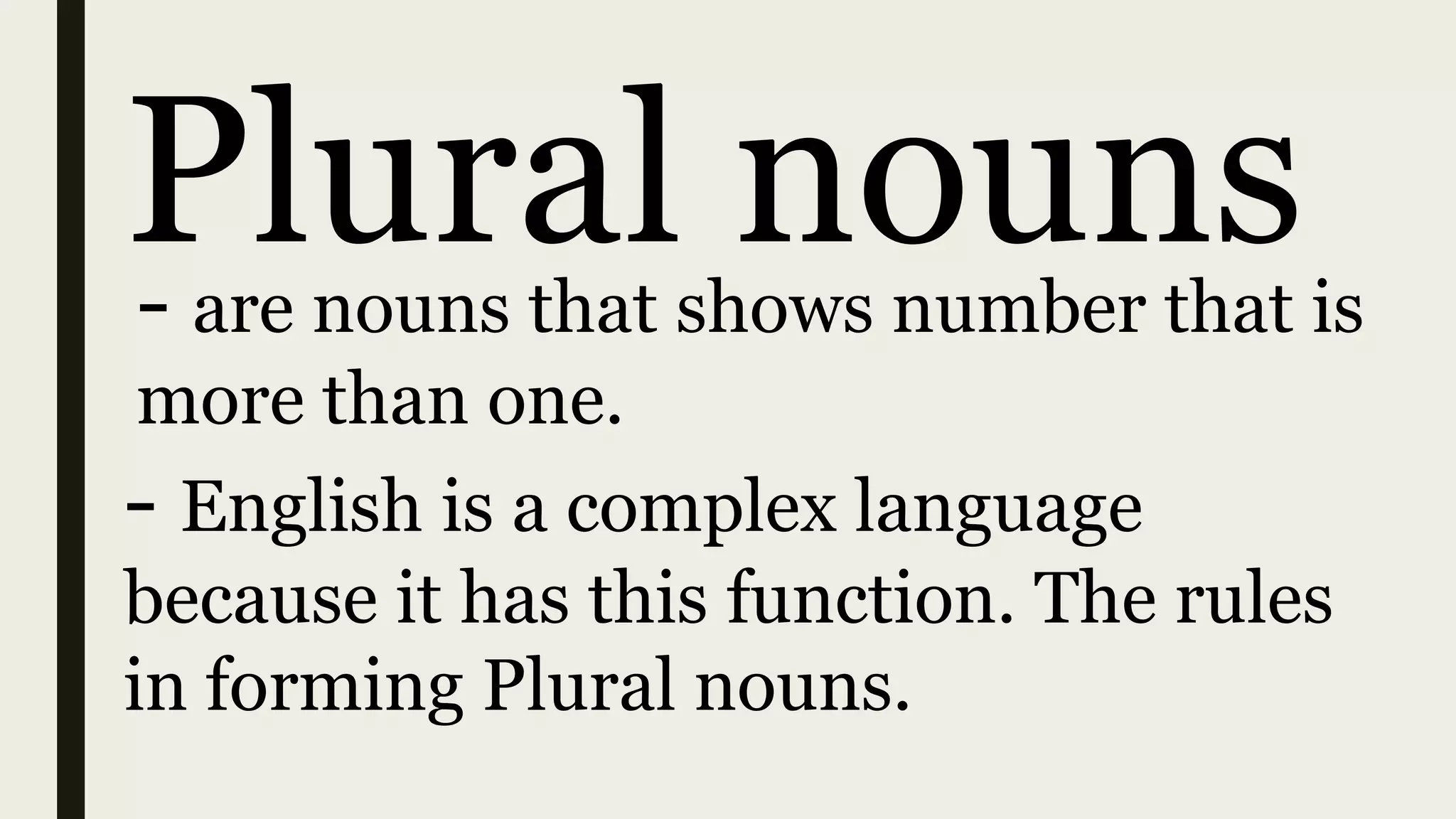Rules in Forming Plural Nouns | PPTX