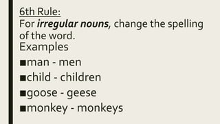 Rules in Forming Plural Nouns | PPTX
