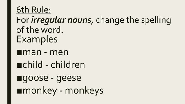 Rules in Forming Plural Nouns | PPTX