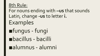 Rules in Forming Plural Nouns | PPTX