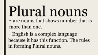 Rules in Forming Plural Nouns | PPTX