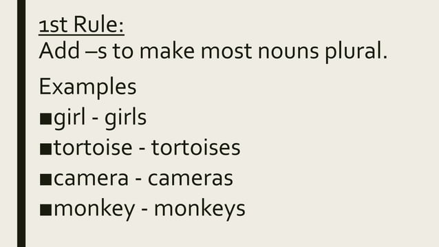 Rules in Forming Plural Nouns | PPTX