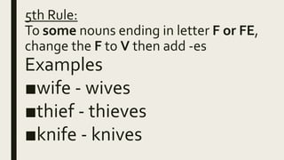 Rules in Forming Plural Nouns | PPTX