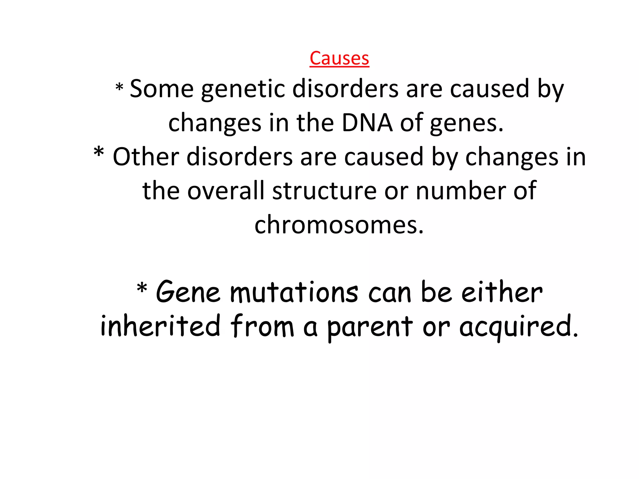 6.2 Human Genetic Disorders 2019 | PPT