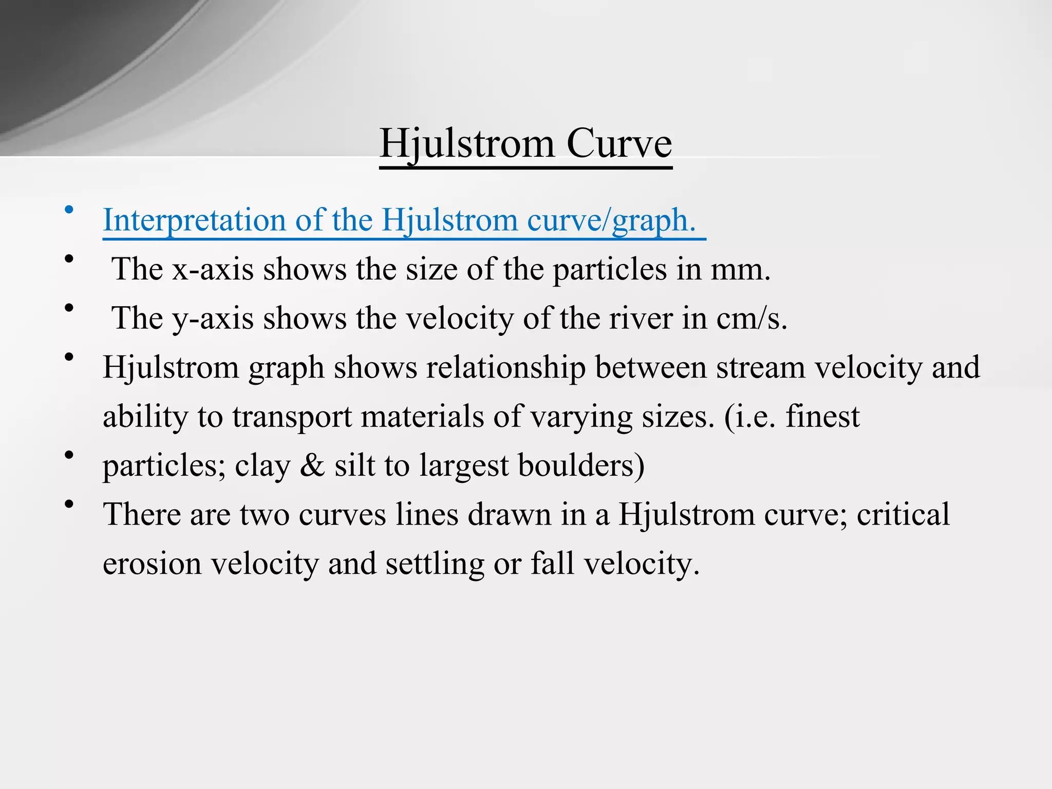 hjulstrom curve | PPT