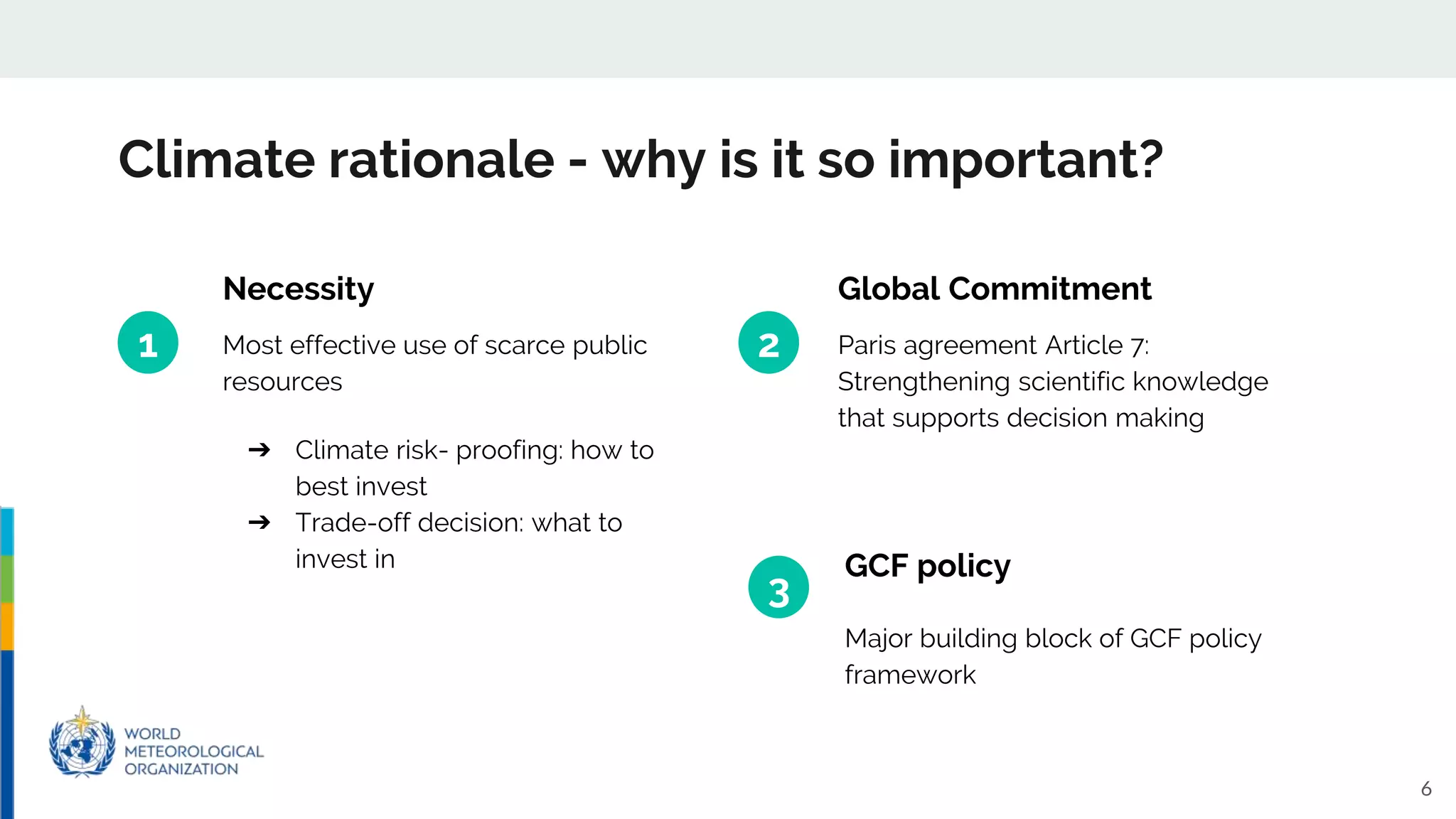 6.1.2 Methodologies for climate rational for adaptation - WMO | PPTX