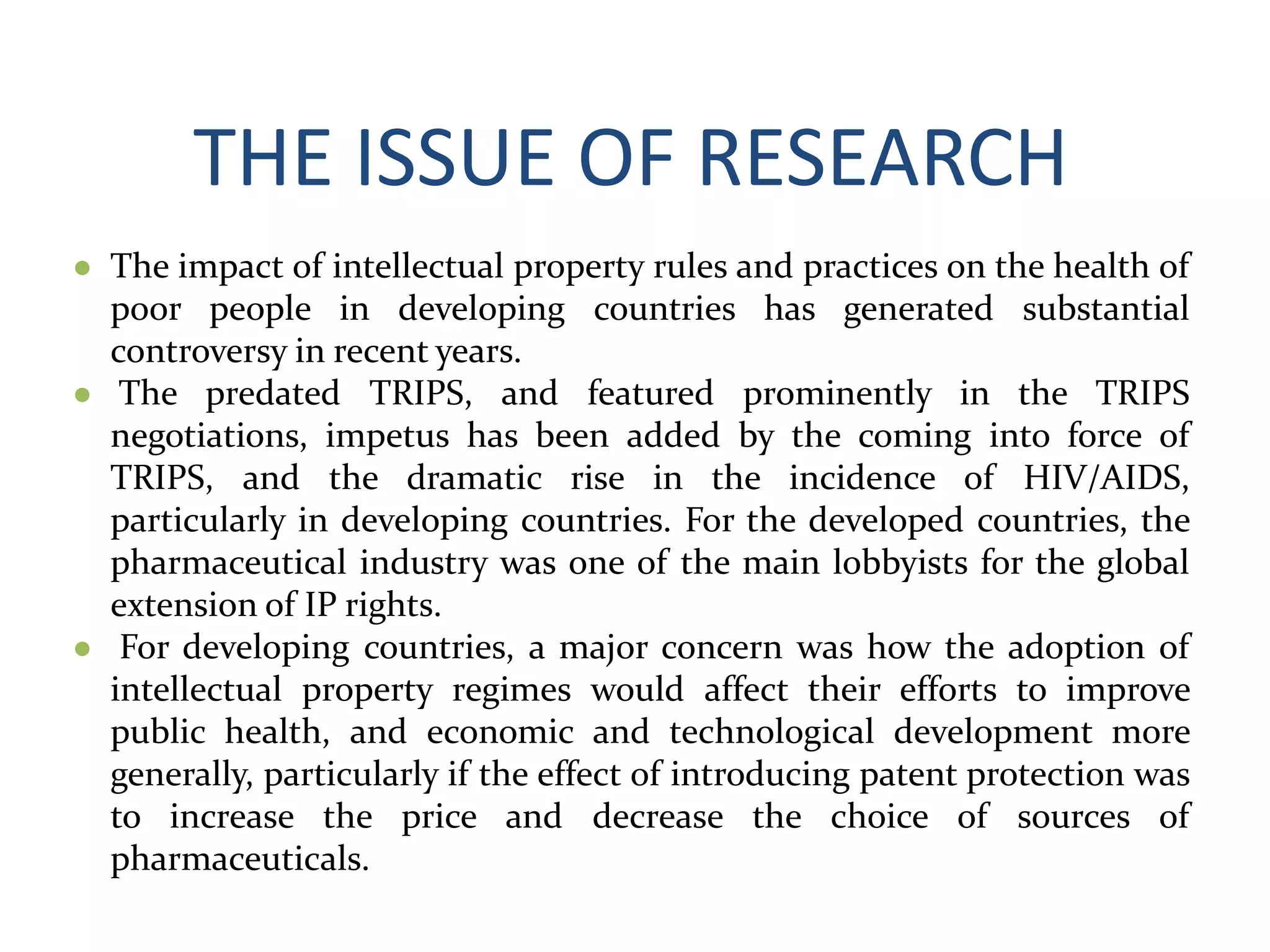 Intellectual Property Rights with Special Reference to Health | PPT