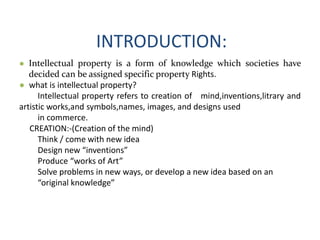 Intellectual Property Rights with Special Reference to Health | PPTX