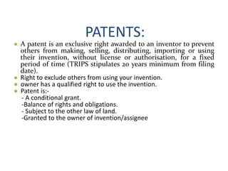 Intellectual Property Rights with Special Reference to Health | PPTX