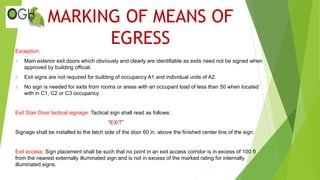6. Marking of Means of Egress | PPTX