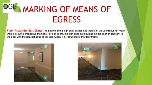 6. Marking of Means of Egress | PPTX | Travel Preparation and Advice ...