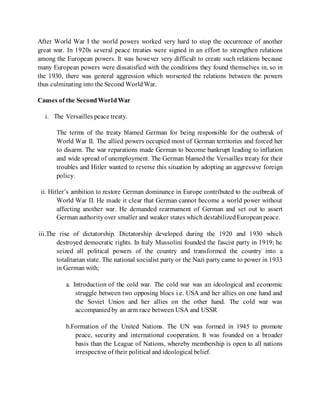 INFLUENCE OF EXTERNAL FORCES AND THE RISE OF NATIONALISM AND THE ...