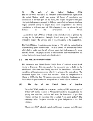 INFLUENCE OF EXTERNAL FORCES AND THE RISE OF NATIONALISM AND THE ...