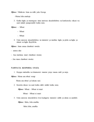 UTUMIZI WA LUGHA | DOCX