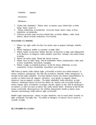 UTUMIZI WA LUGHA | DOCX