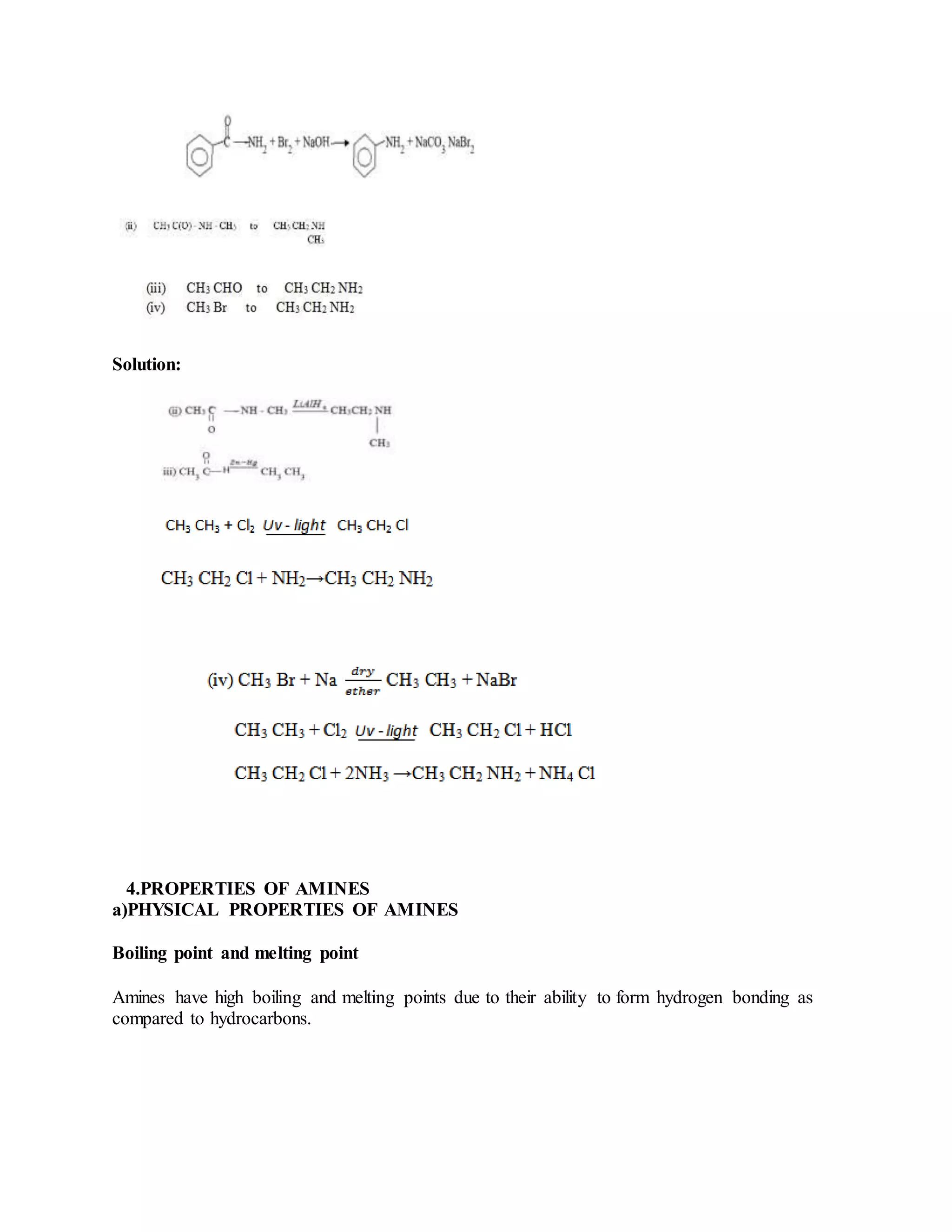 ORGANIC CHEMISTRY 1.2- AMINES | DOCX