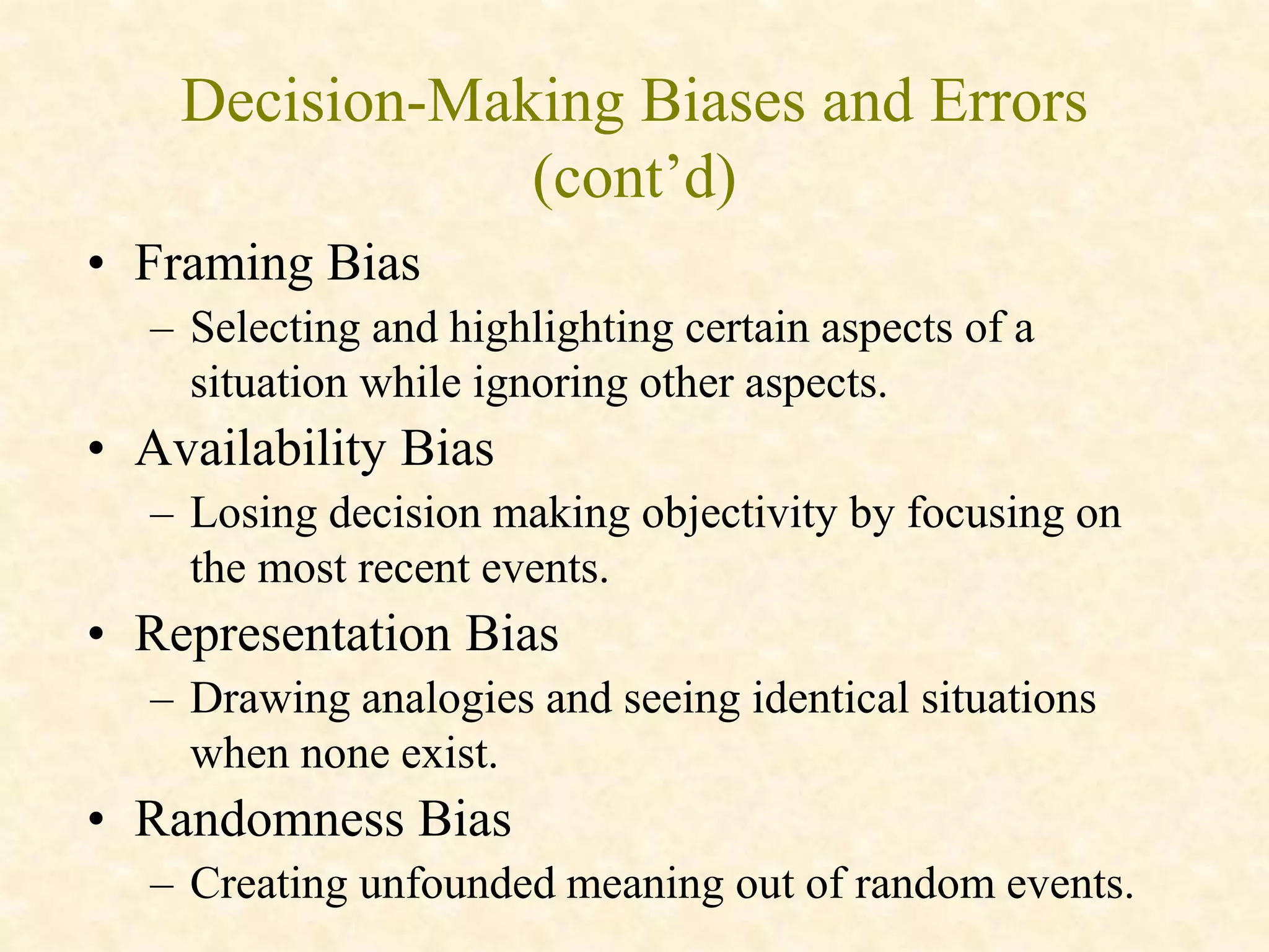 6. Fundamentals of decision making | PPTX