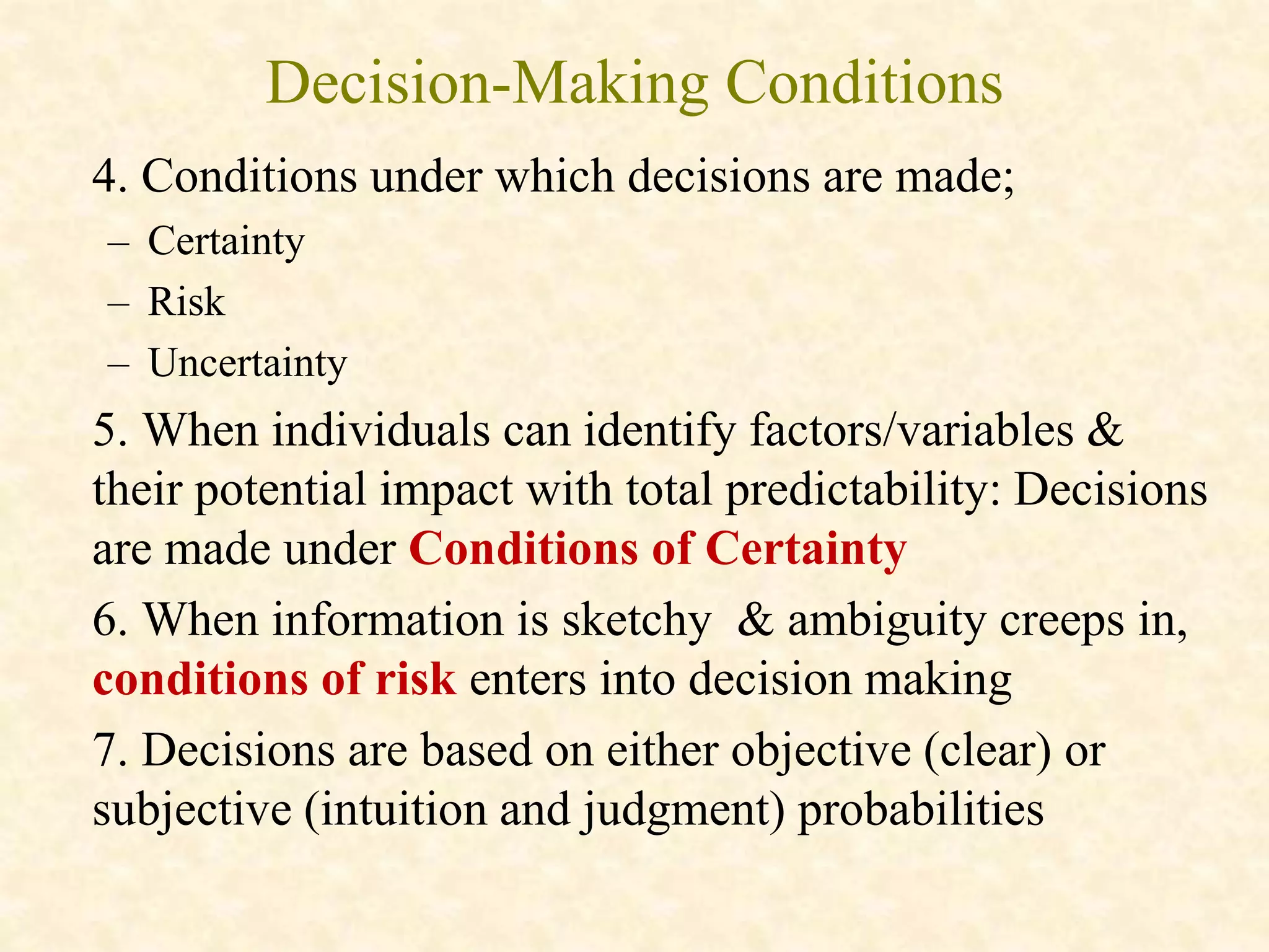 6. Fundamentals of decision making | PPTX