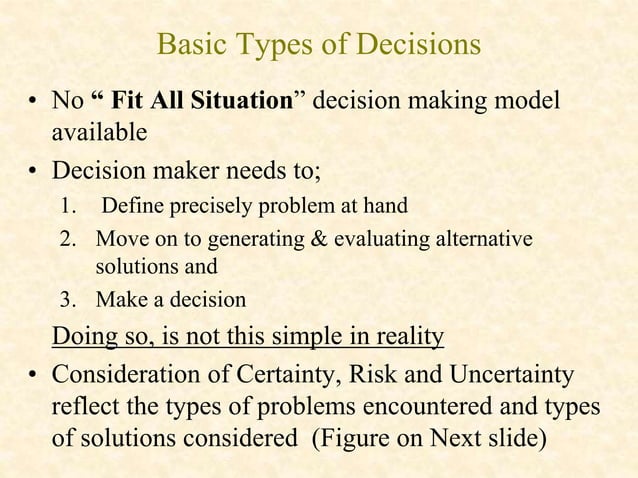 6. Fundamentals of decision making | PPTX