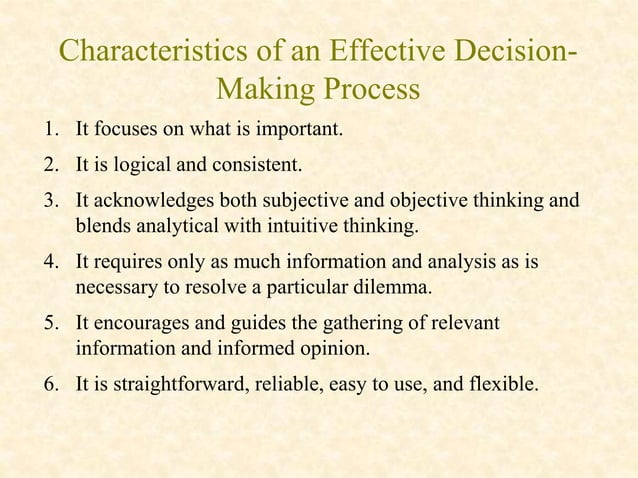 6. Fundamentals of decision making | PPTX