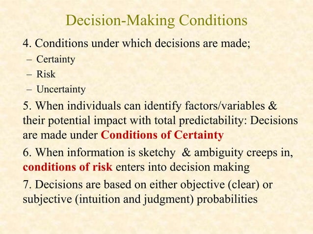 6. Fundamentals of decision making | PPTX