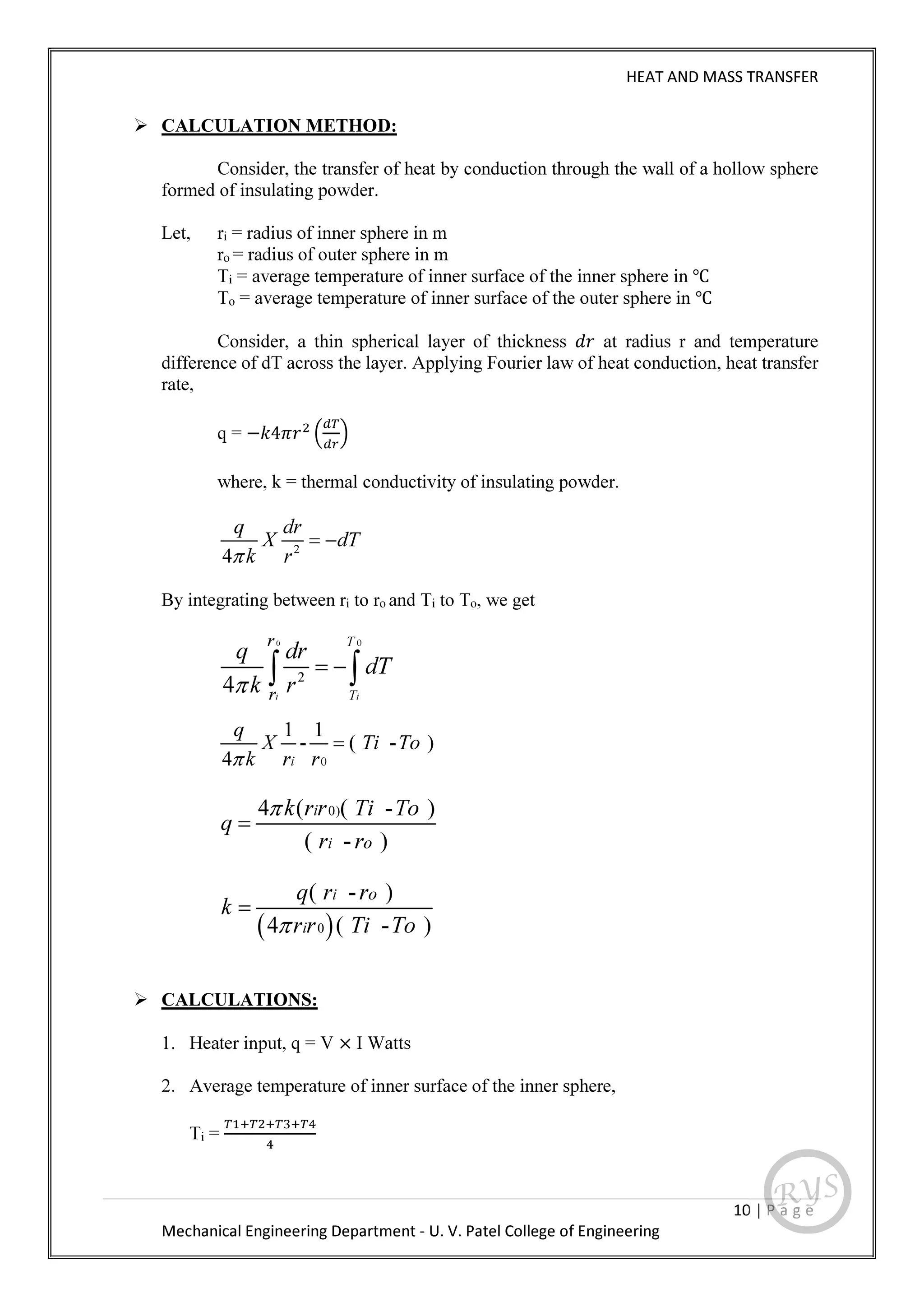 Heat and Mass Transfer Practical Manual (C Coded) | PDF