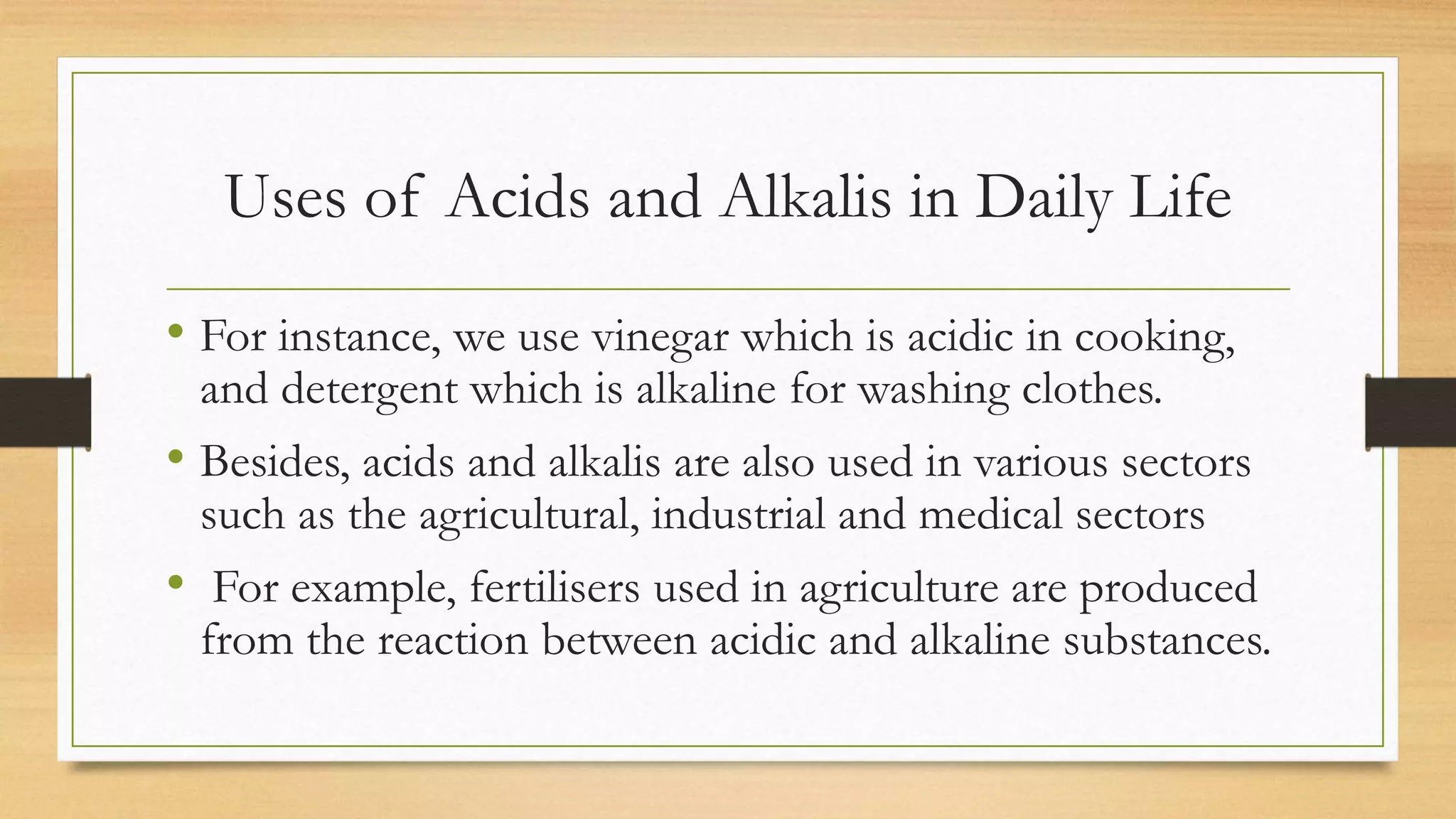6.1 properties of acid and alkali | PPTX
