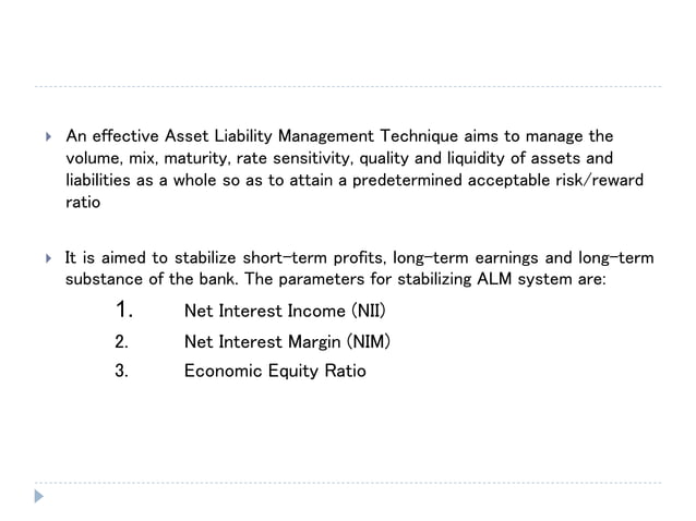 Asset and liability management - Principles and Practices of Banking | PPT