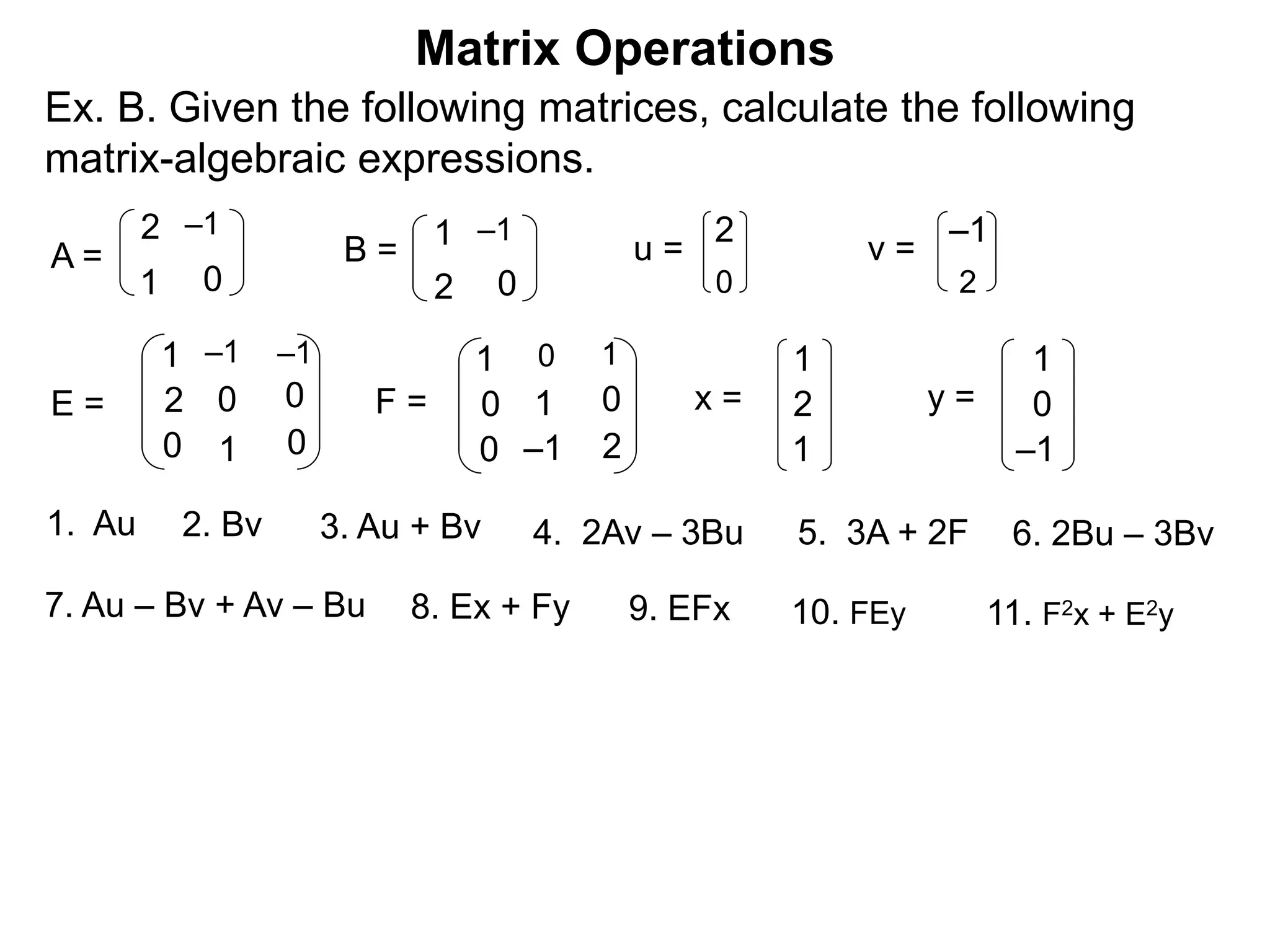 6.3 matrix algebra t | PPT