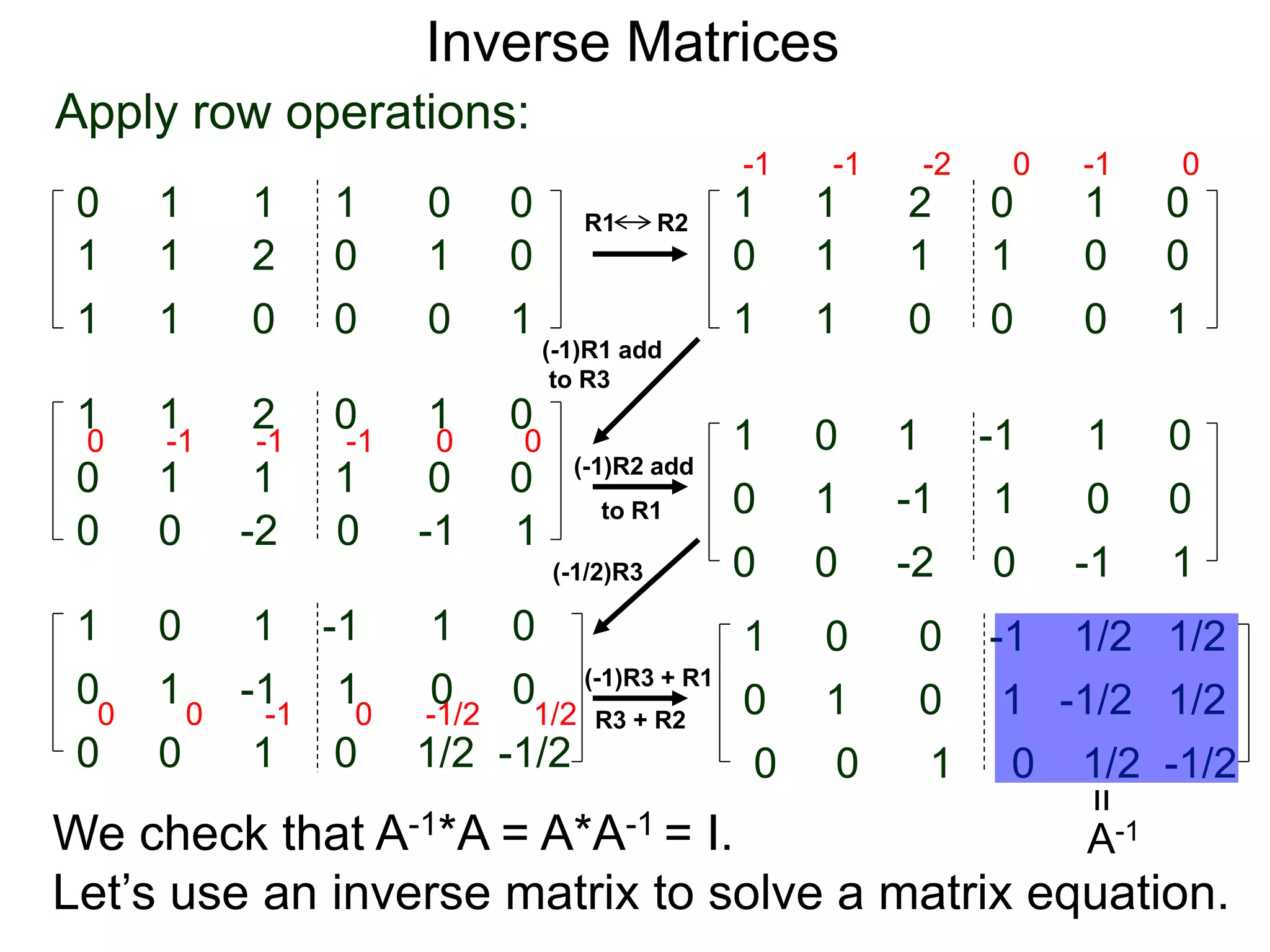 6.4 inverse matrices t | PPT